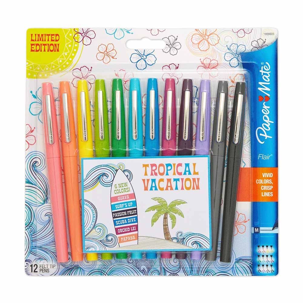 Paper Mate Flair Pens Tropical Colors (Set of 12) | Jerry's Artarama