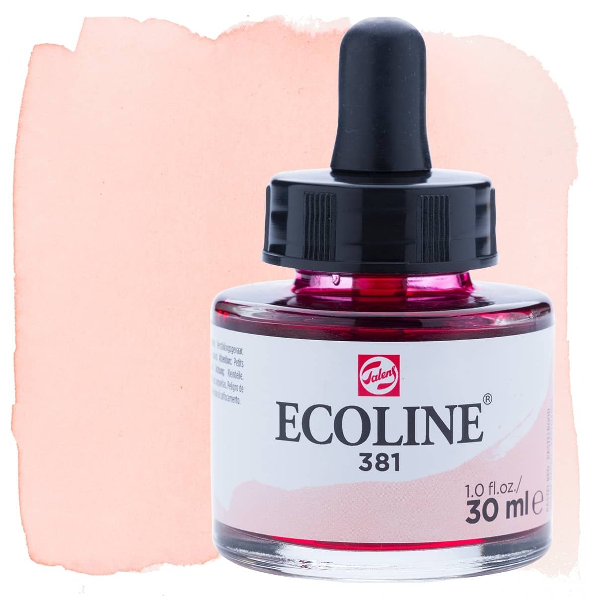 Ecoline Liquid Watercolor, Pastel Red 30ml Pipette Jar | Jerry's Artarama