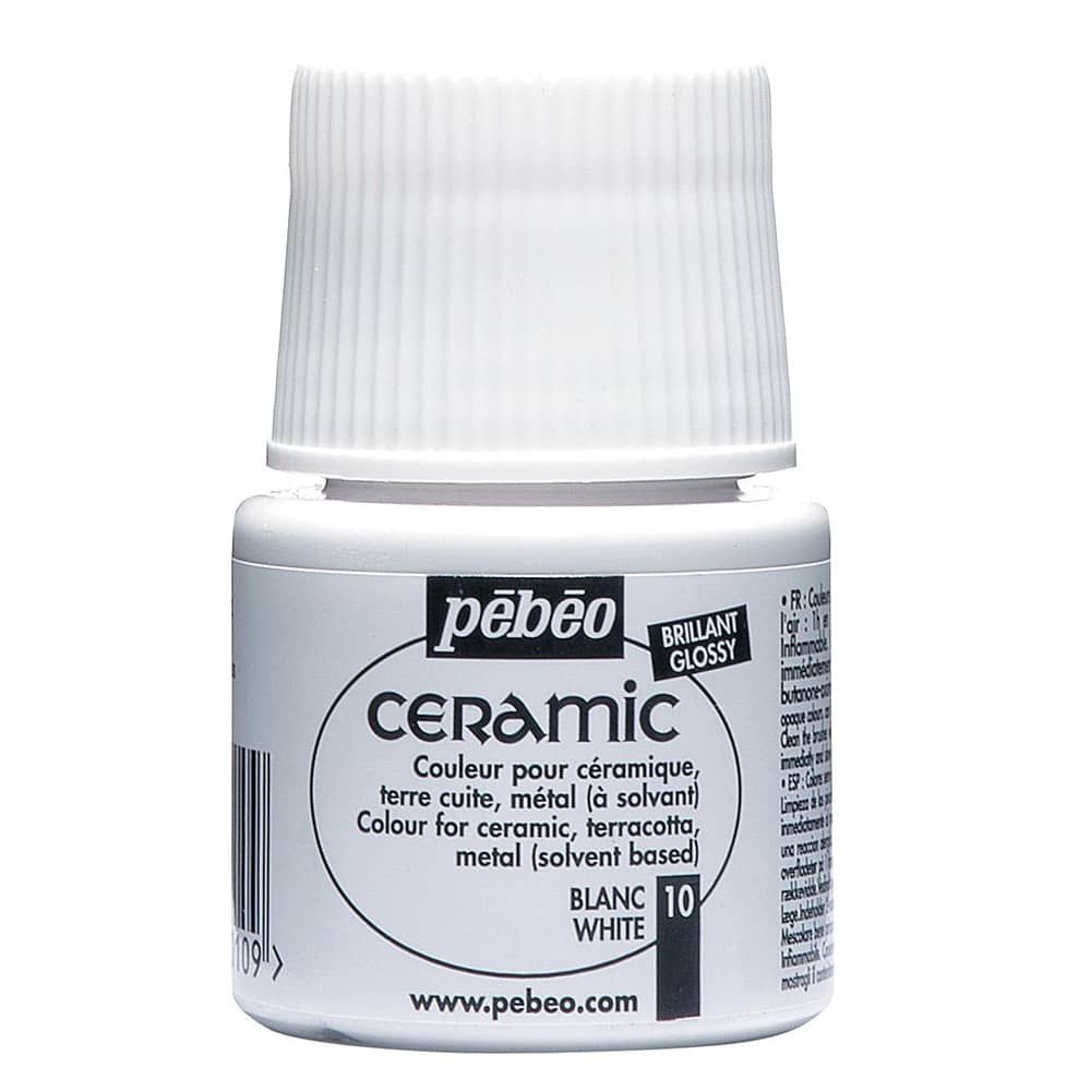 Pebeo Ceramic Color White 45 ml | Jerry's Artarama