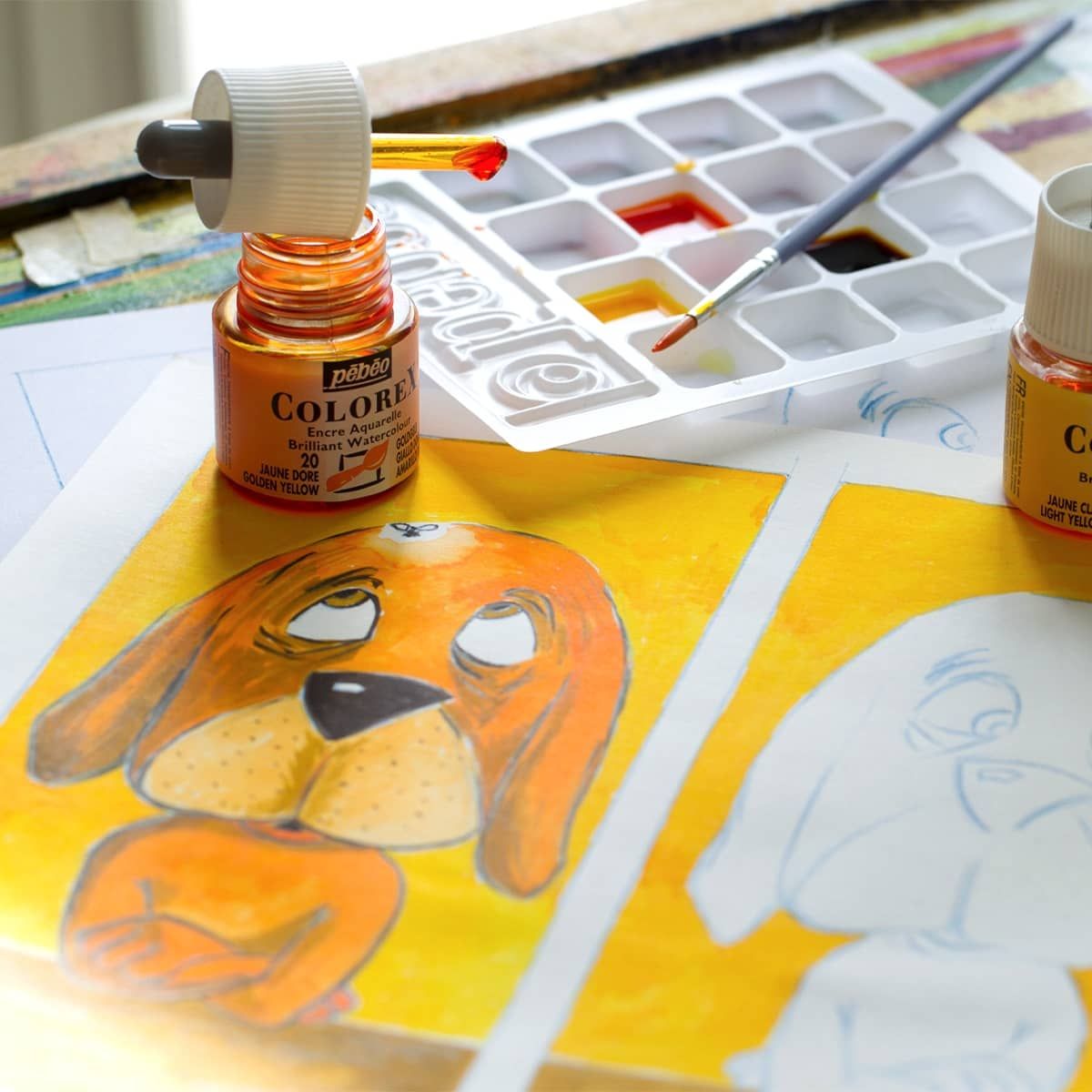 Pebeo Colorex Watercolor Ink Set of 5 Colors,45ml | Jerry's Artarama