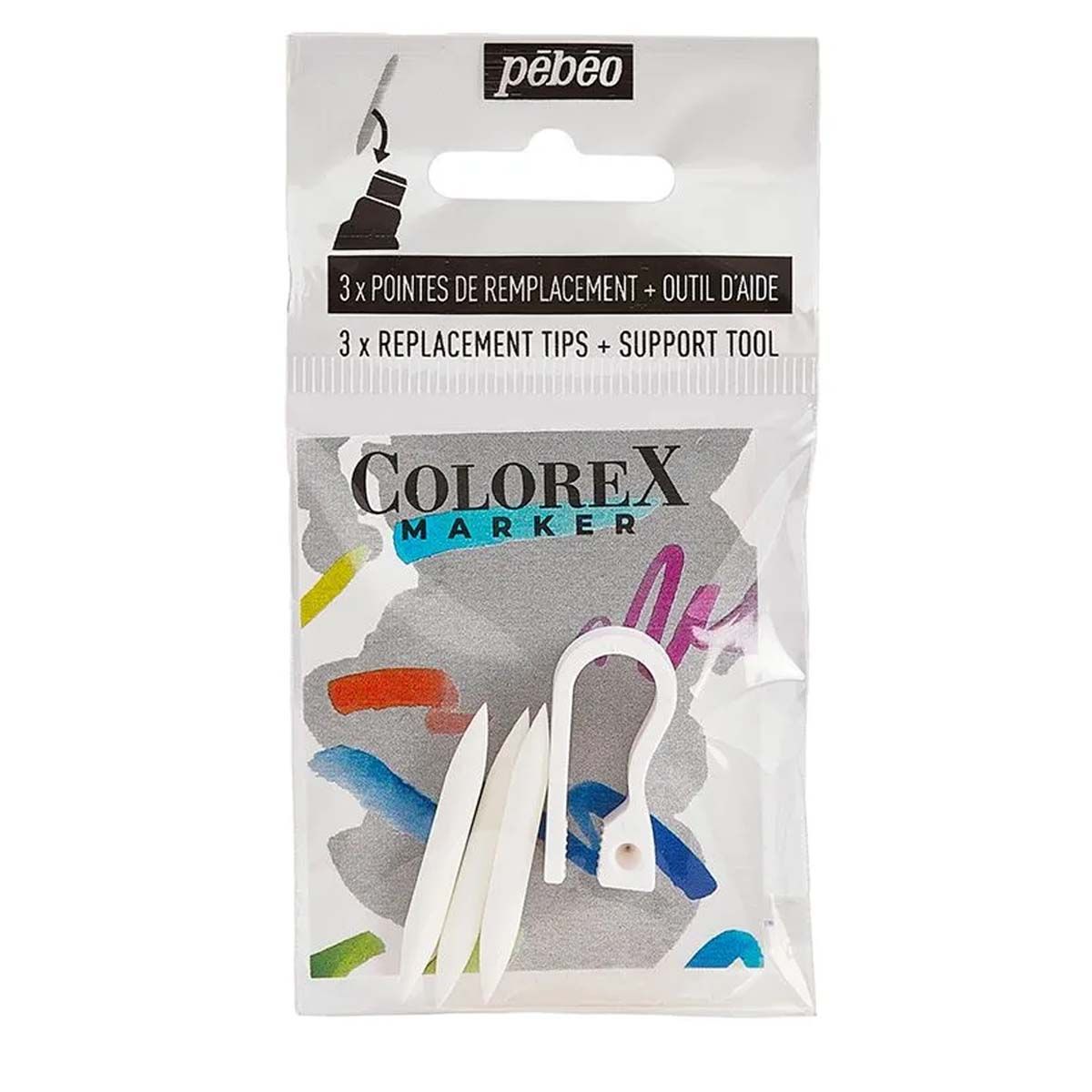 Pebeo Colorex Watercolor Marker Replacement Tips (Pack of 3) + Support ...