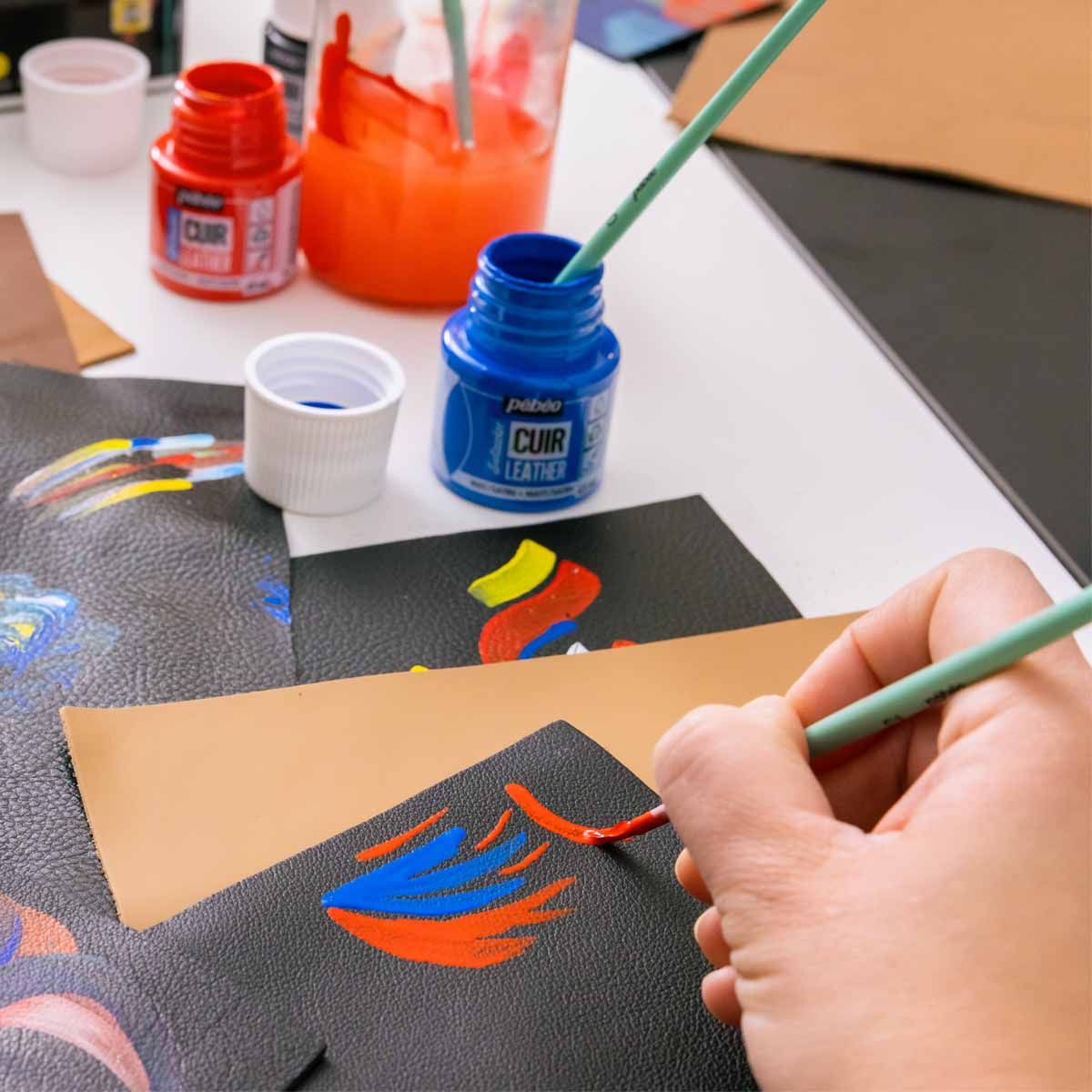 Pebeo Setacolor Leather Paints - Ultramarine Blue, 45ml | Jerry's Artarama