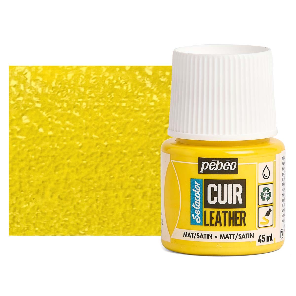 Pebeo Setacolor Leather Paints - Vivid Yellow, 45ml | Jerry's Artarama