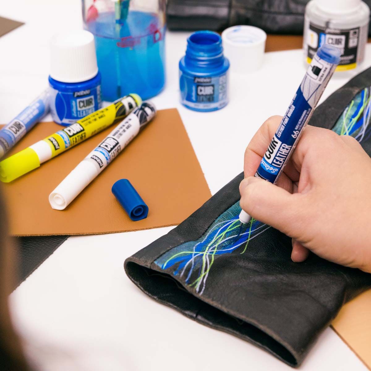 Setacolor Leather Paint Marker - Vivid Yellow | Jerry's Artarama