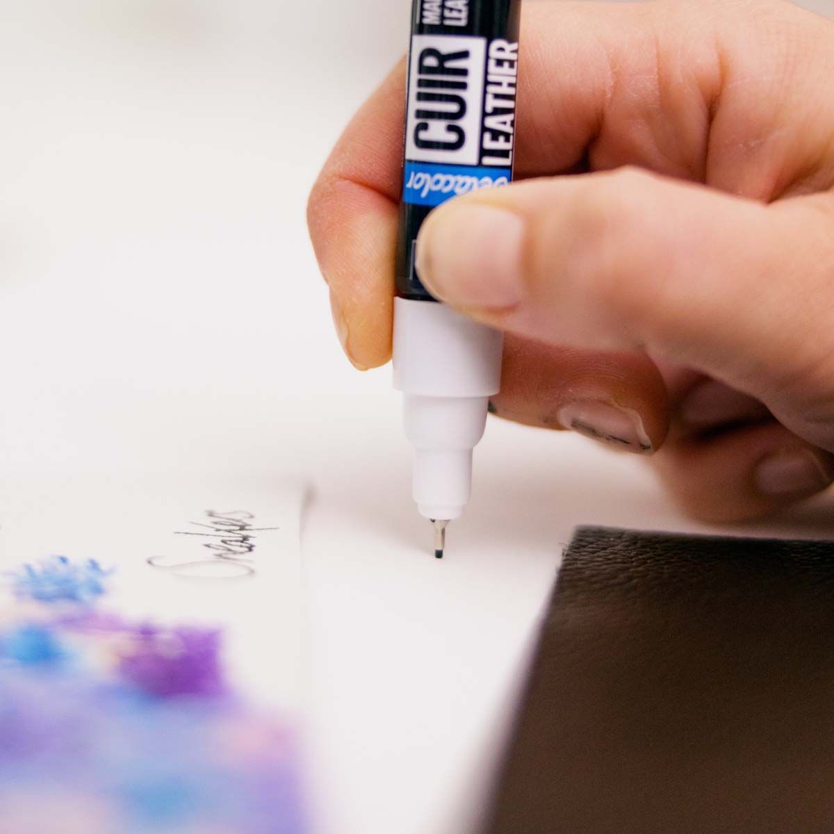 how to draw leather with marker