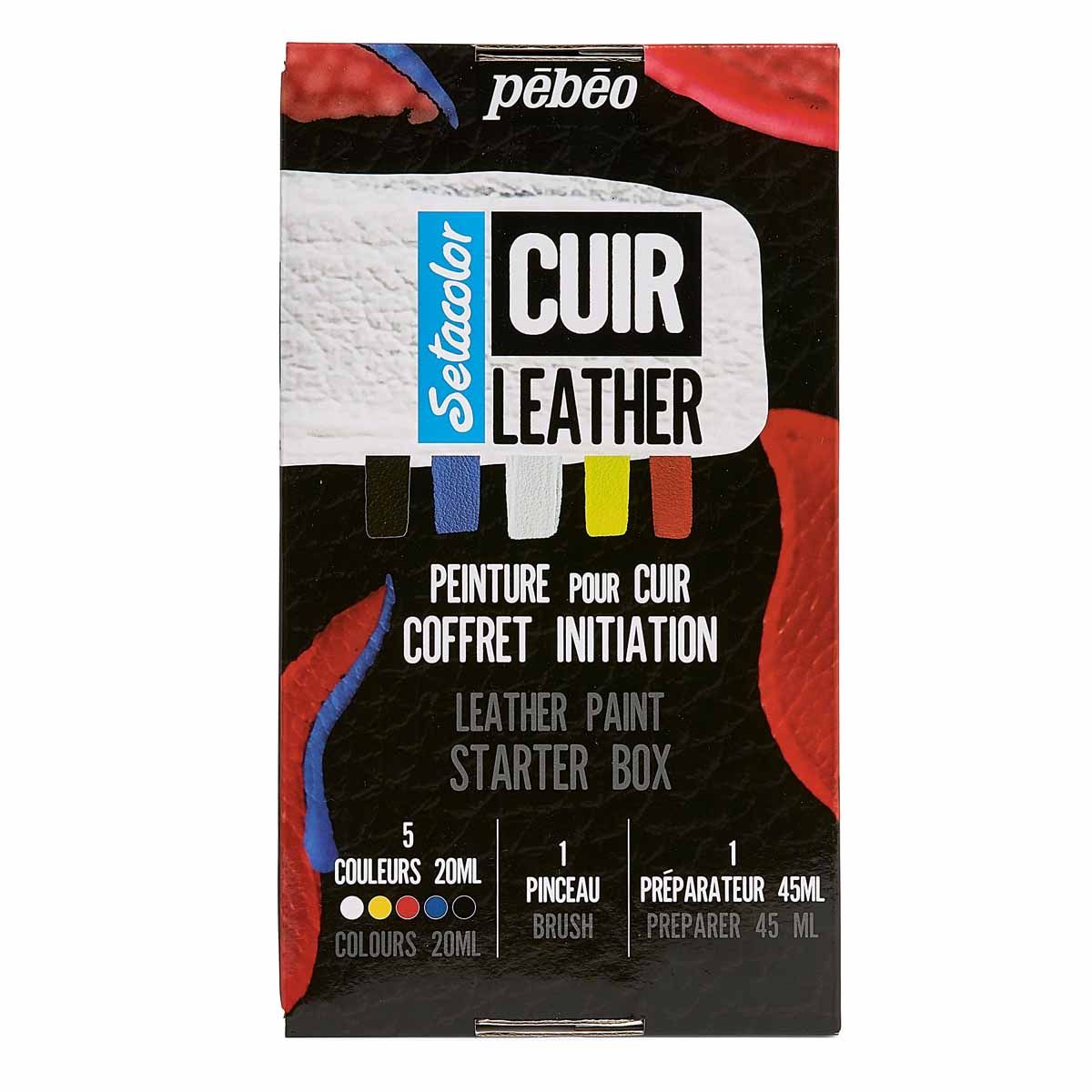 Pebeo Setacolor Leather Paint Starter Box Kit | Jerry's Artarama