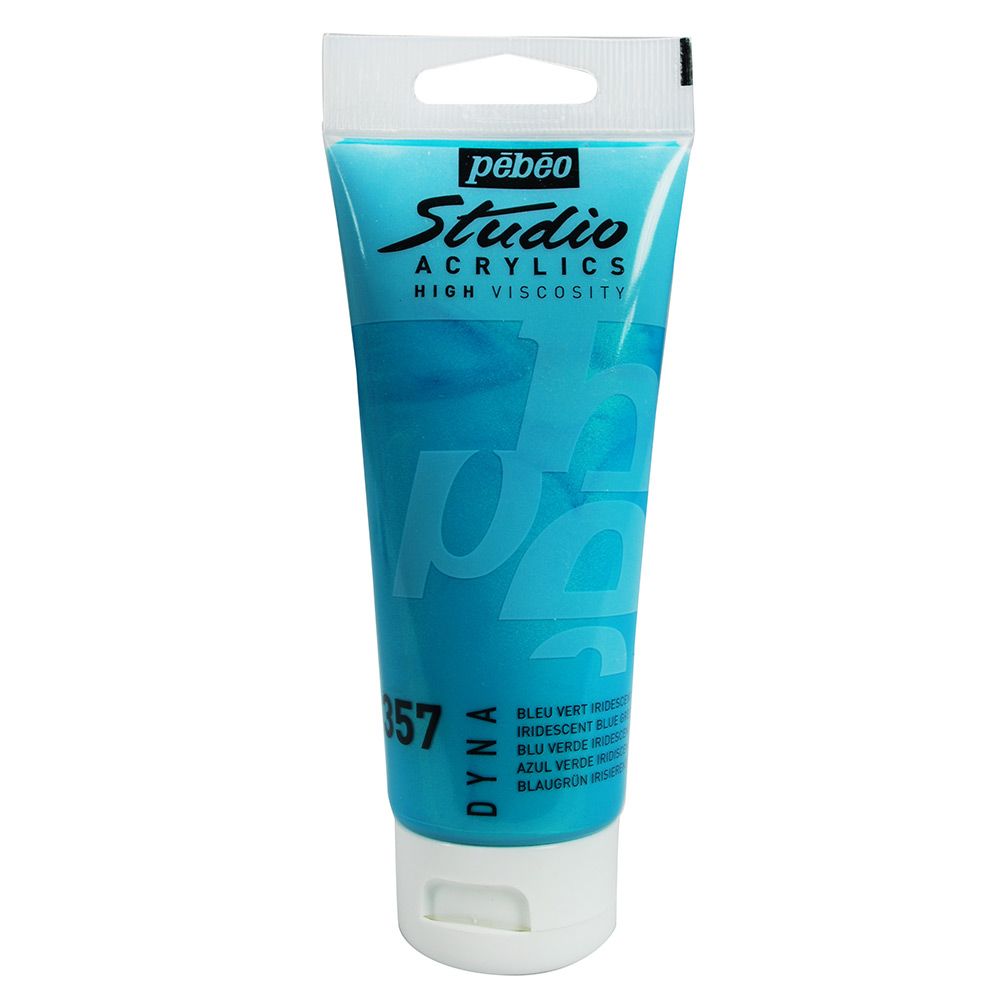 Pebeo Studio High Viscosity Acrylics Iridescent Blue Green 100 ml ...