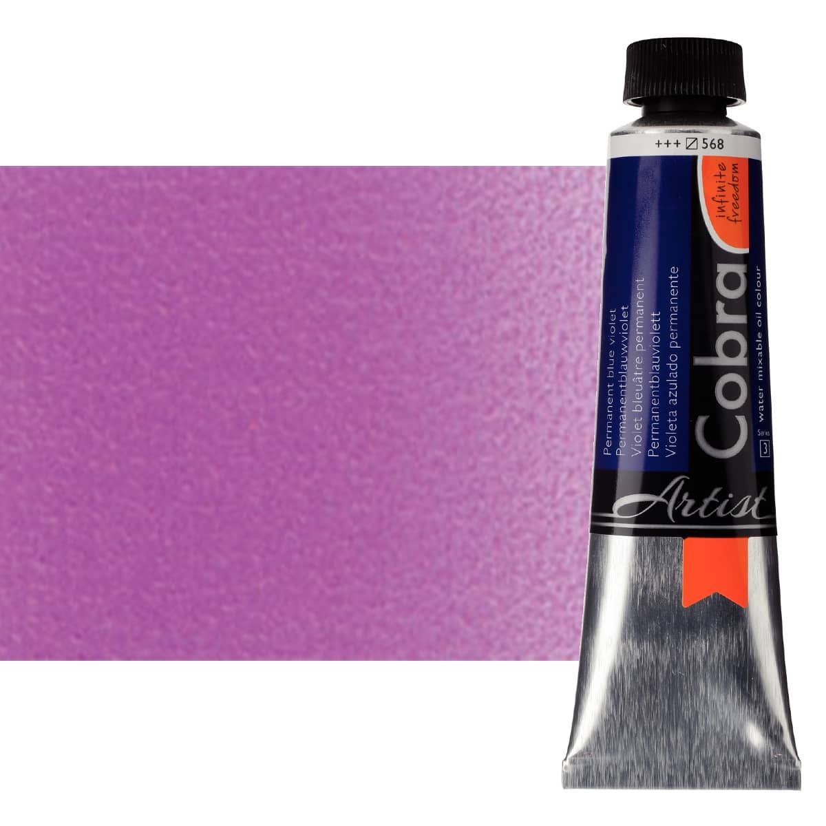 Cobra Water-Mixable Oil, Permanent Blue Violet - 40ml Tube | Jerry's ...