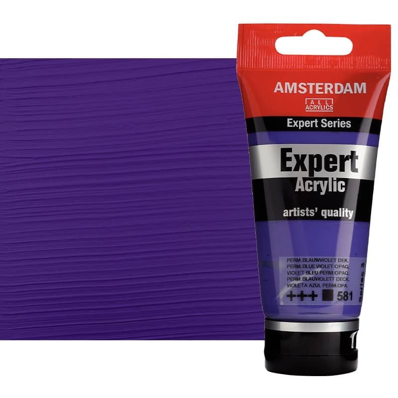 Amsterdam Expert Acrylic, Permanent Blue Violet Opaque 75ml Tube ...