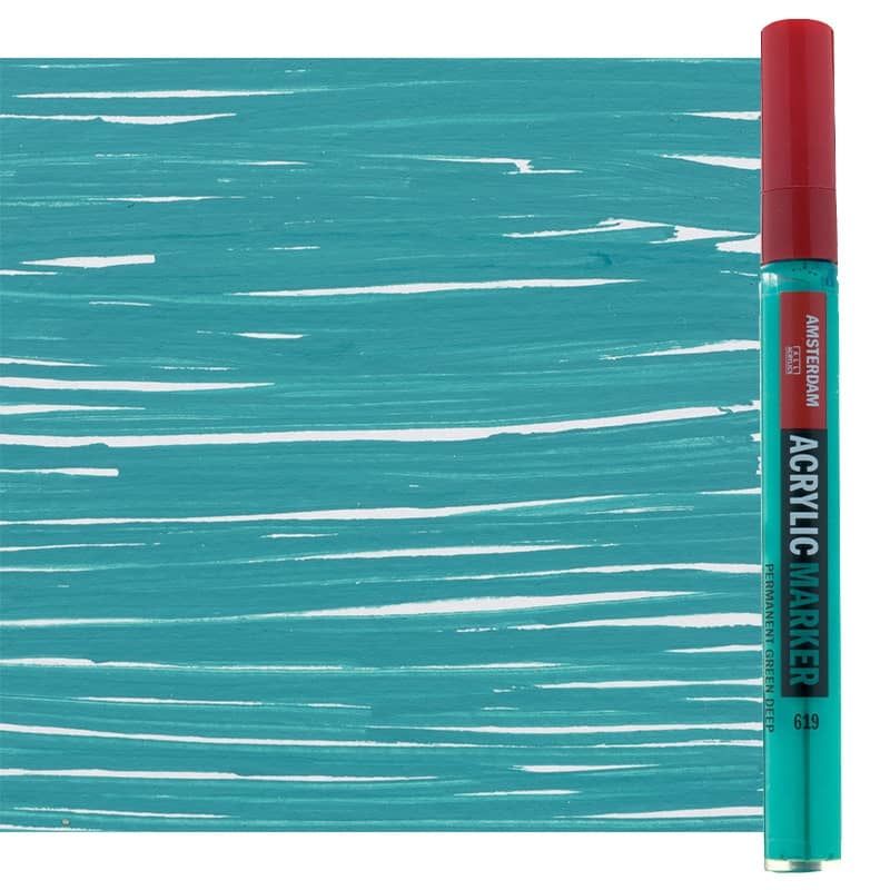 Amsterdam Acrylic Marker 4 mm Permanent Green Deep | Jerry's Artarama