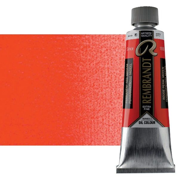 Rembrandt Extra-Fine Artists' Oil Paint - Permanent Red Medium, 150ml ...
