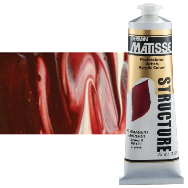 Matisse Structure Acrylic Colors Permanent Maroon 75 ml | Jerry's Artarama