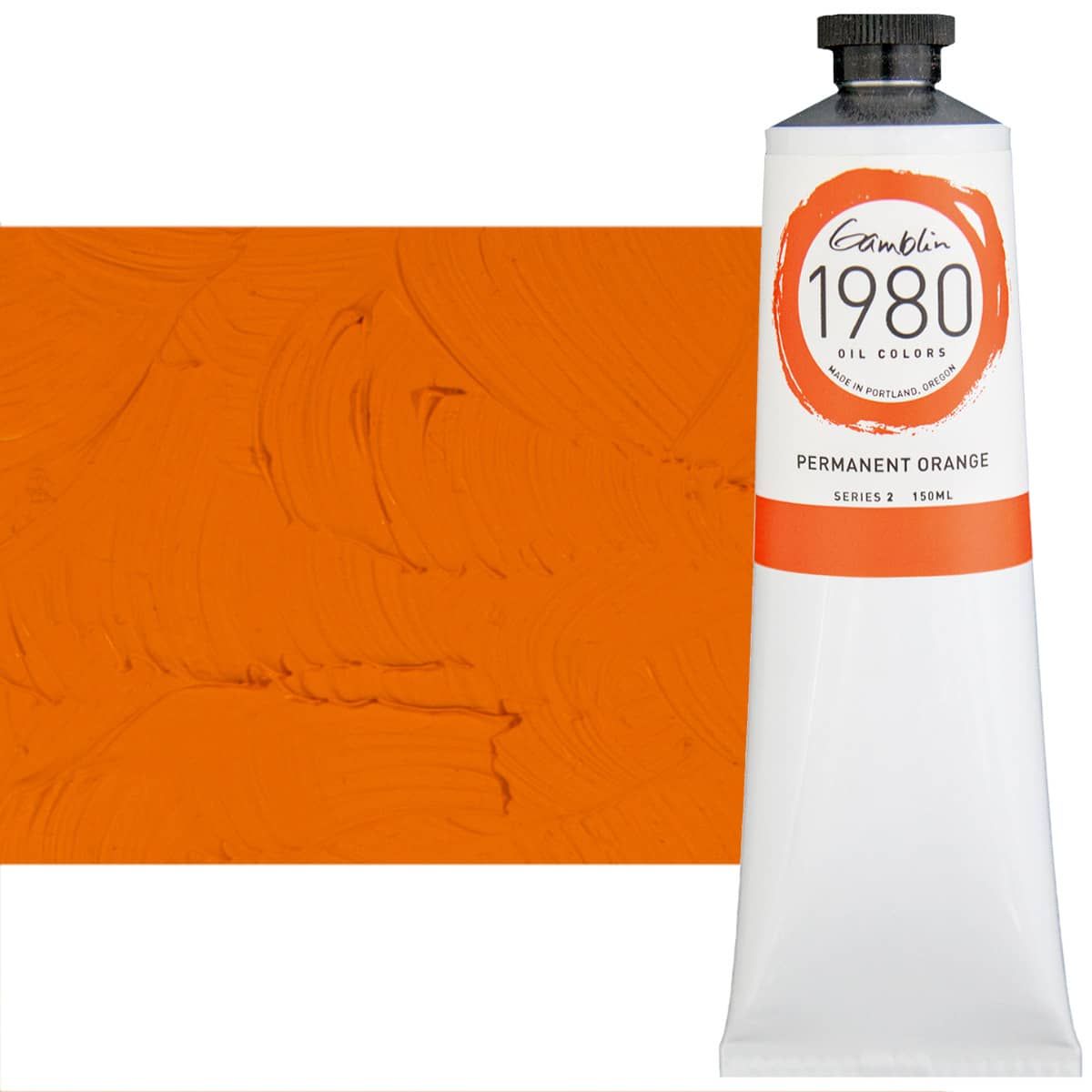 Gamblin 1980 Oil Colors - Permanent Orange, 150ml Tube | Jerry's Artarama