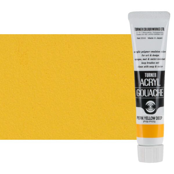 Turner Artist Acryl Gouache - Permanent Yellow Deep, 20ml | Jerry's ...