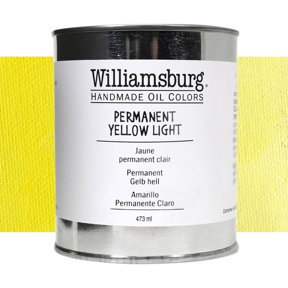 Williamsburg Handmade Oil Paint - Permanent Yellow Light, 473ml Can | Jerry's Artarama