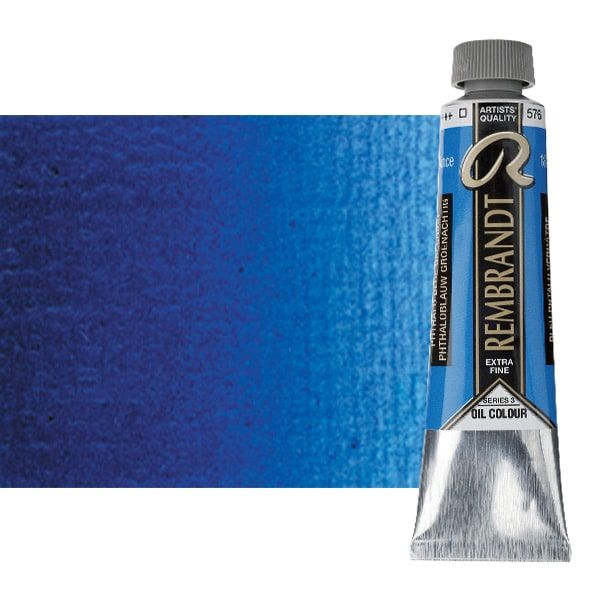 Rembrandt Extra-Fine Artists' Oil Paint - Phthalo Blue Green, 40ml Tube | Jerry's Artarama