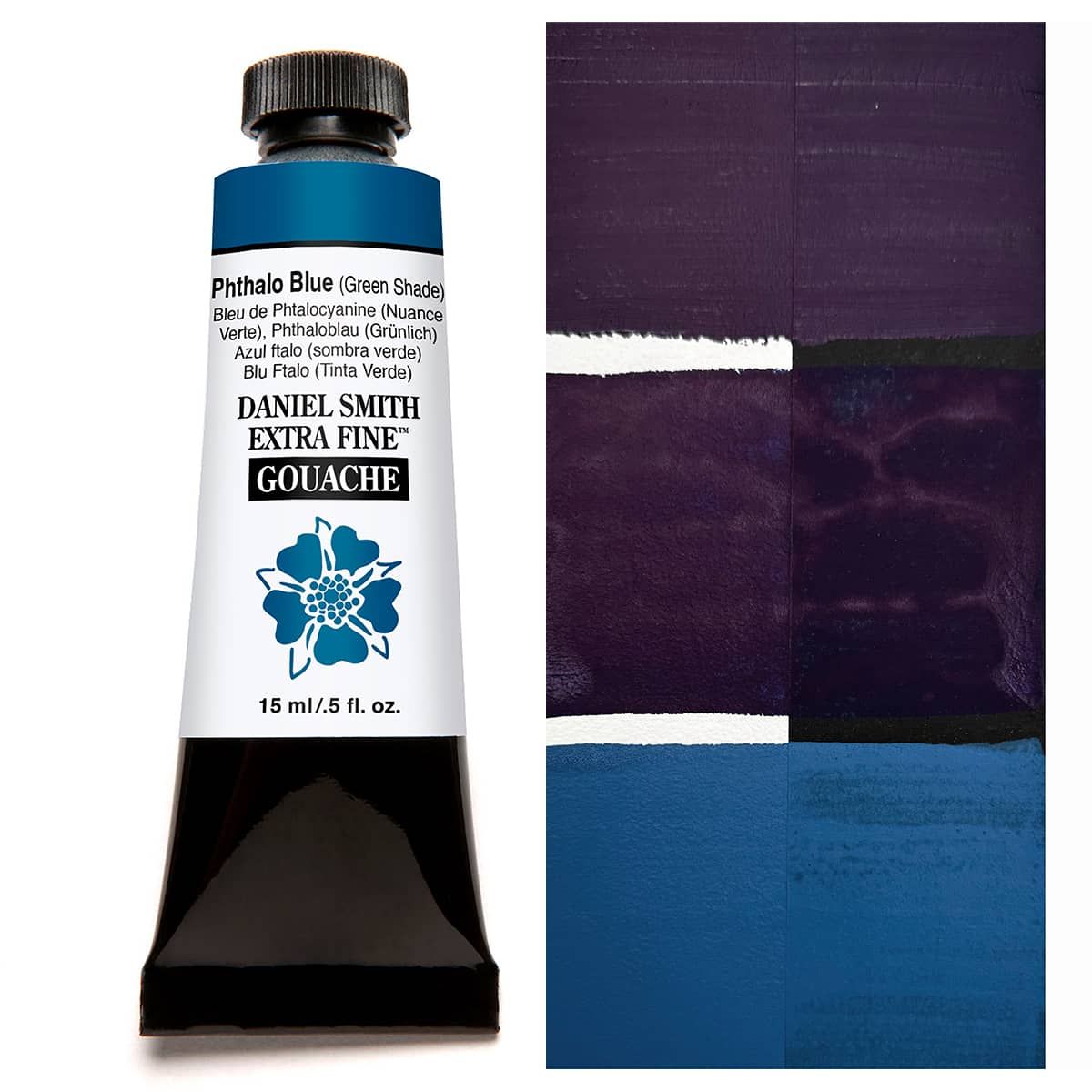 DANIEL SMITH Extra Fine GOUACHE Phthalo Blue (Green Shade), 15ml Tube ...