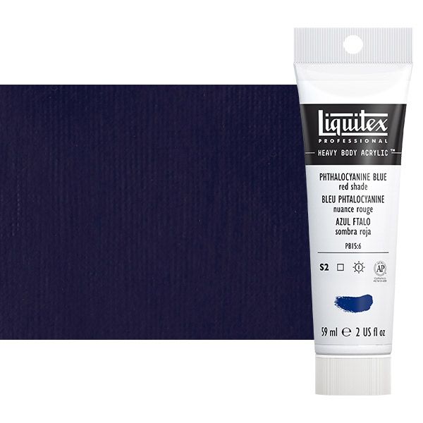 Liquitex Heavy Body Acrylic - Phthalo Blue (Red Shade), 2oz Tube ...