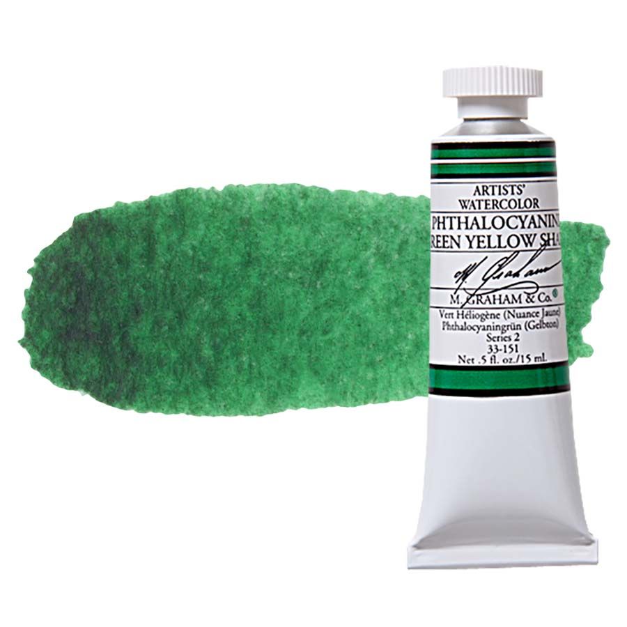 M. Graham Artists' Watercolor 15ml - Phthalo Green (Yellow Shade ...