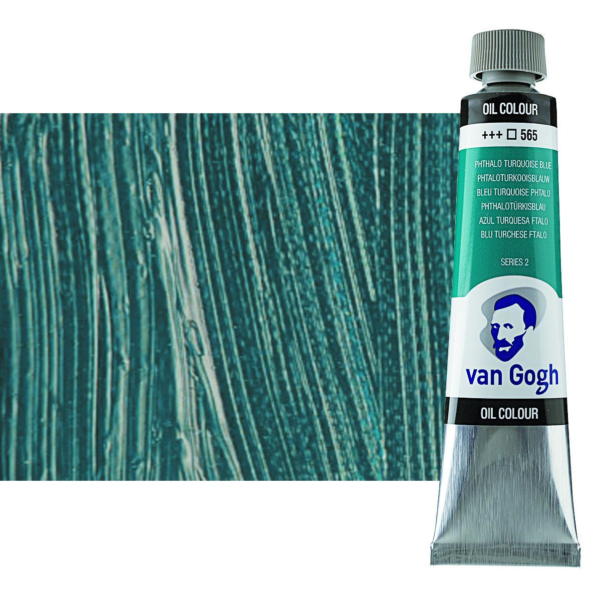 Van Gogh Oil Color, 200ml Phthalo Turquoise Blue Tube | Jerry's Artarama