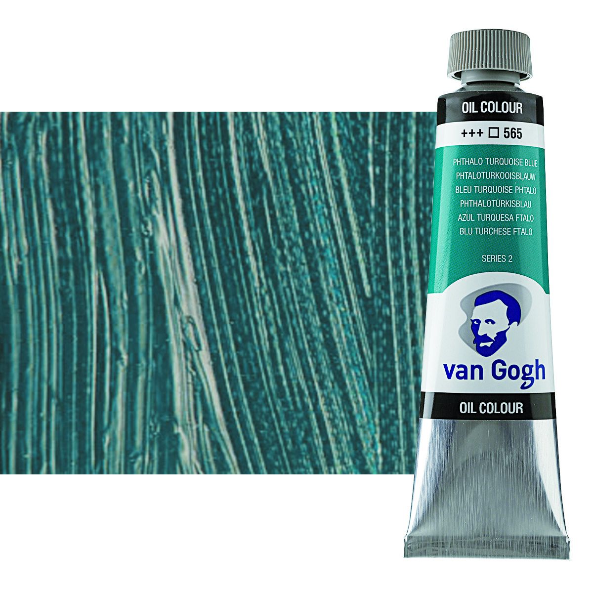 Van Gogh Oil Color, 40ml Phthalo Turquoise Blue Tube | Jerry's Artarama
