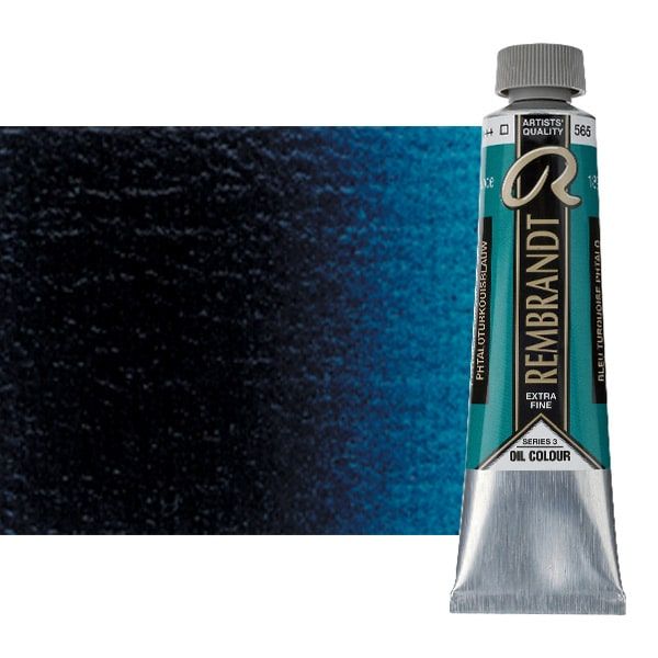 Rembrandt Extra-Fine Artists' Oil Paint - Phthalo Turquoise Blue, 40ml ...