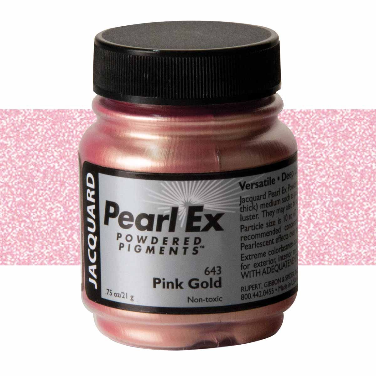 Jacquard Pearl Ex Powdered Pigment - Pink Gold .75oz | Jerry's Artarama