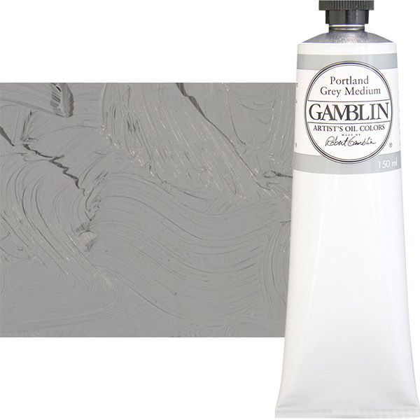 Gamblin Artists Oil - Portland Grey Medium, 150ml Tube | Jerry's Artarama