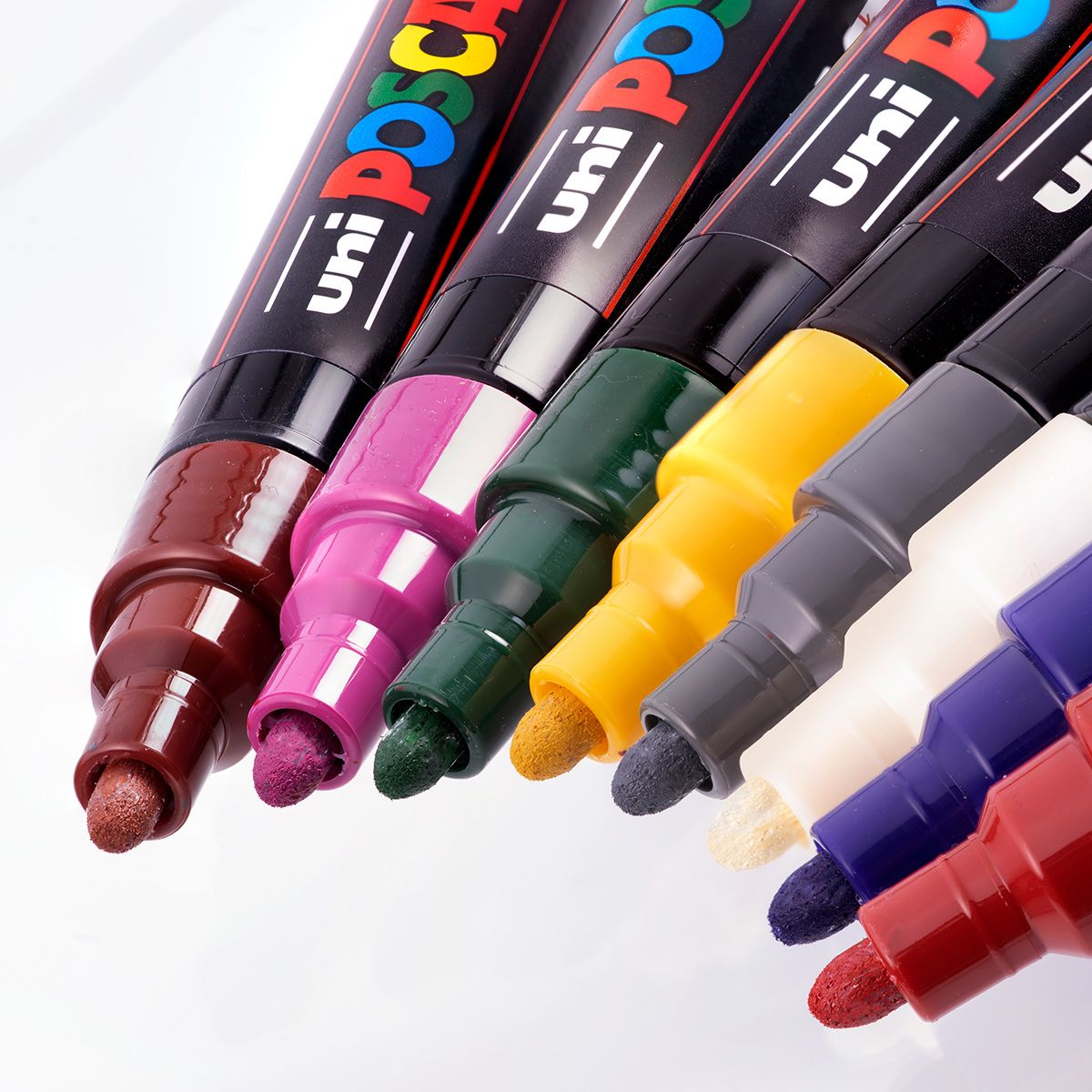 Posca Markers, Dark Colors Set of 8, Medium Tip | Jerry's Artarama