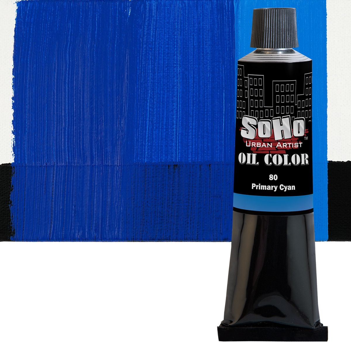 Soho Artist Oil Color Primary Cyan, 170ml Tube | Jerry's Artarama