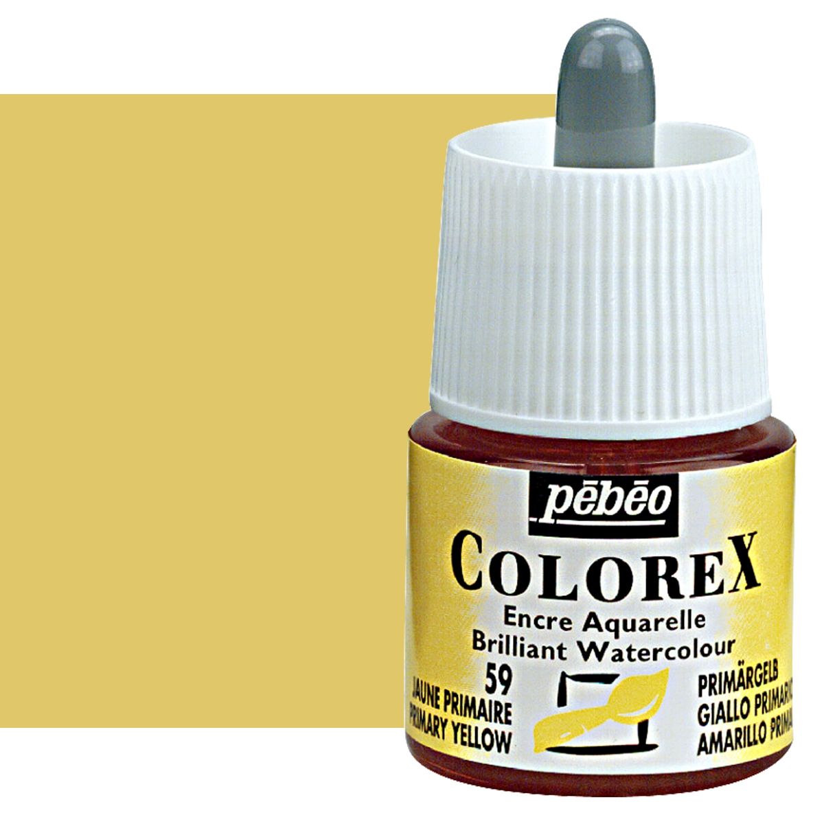 Pebeo Colorex Watercolor Ink Primary Yellow, 45ml | Jerry's Artarama