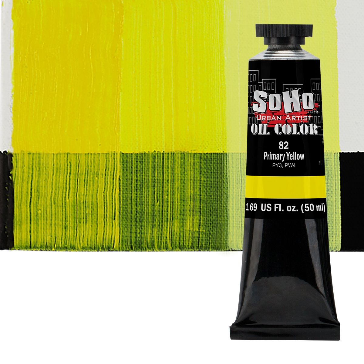 Soho Artist Oil Color Primary Yellow, 50ml Tube | Jerry's Artarama
