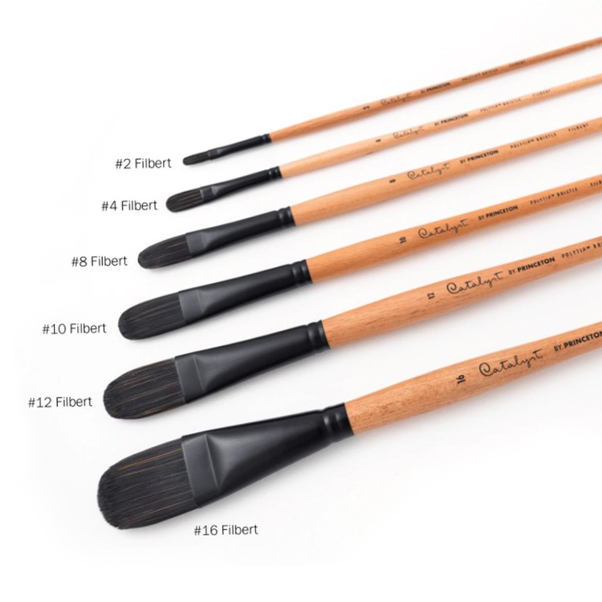 Princeton Catalyst Polytip Bristle Long Handle Filbert #2 | Jerry's ...