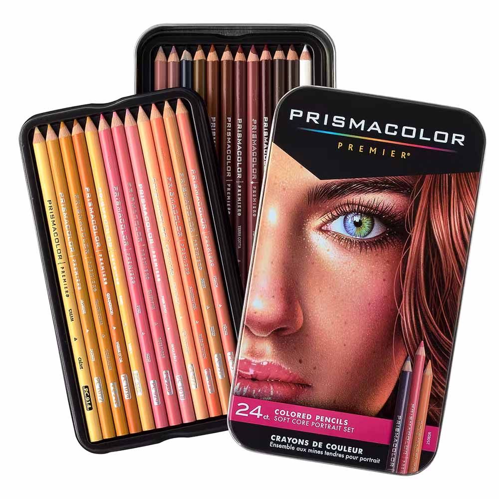 Prismacolor Premier Colored Pencil Tin Set Portrait Colors (Set of 24 ...