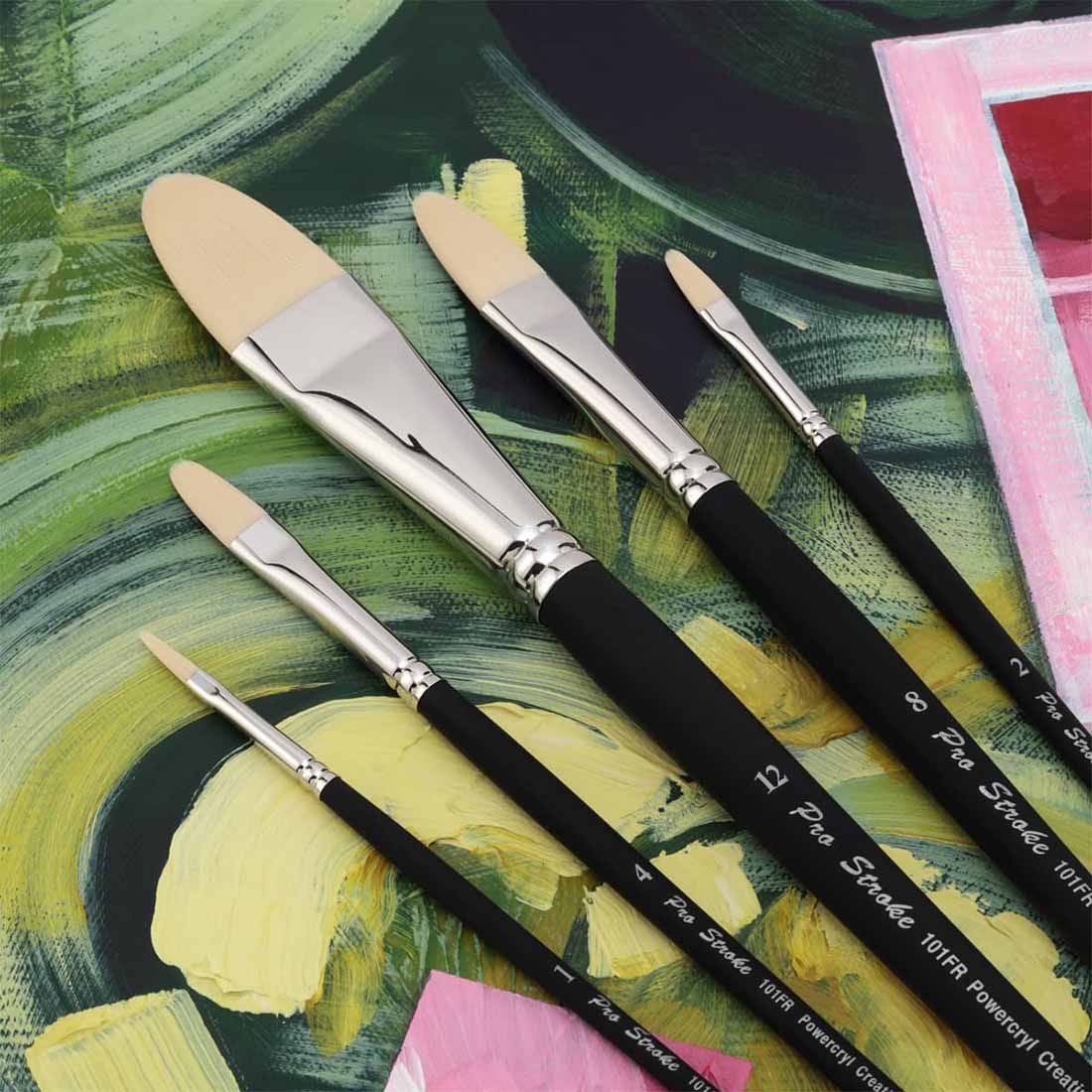 Creative Mark Pro-Stroke Powercryl Filberts Value Brush Set of 5 ...
