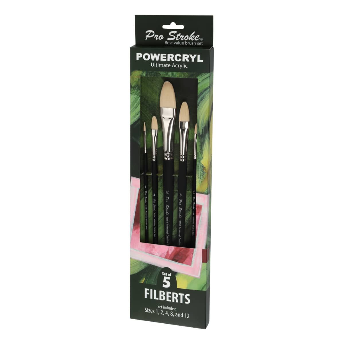 Creative Mark Pro-Stroke Powercryl Filberts Value Brush Set of 5 ...