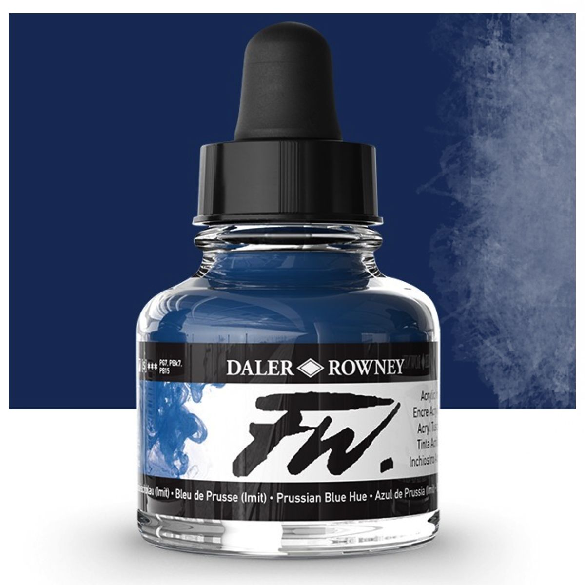 Daler-Rowney FW Acrylic Water-Resistant Artist Ink 1oz Prussian Blue ...