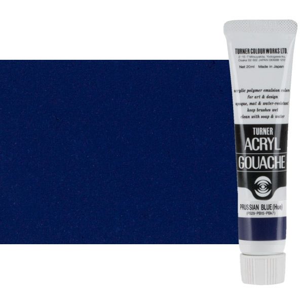 Turner Artist Acryl Gouache - Prussian Blue Hue, 20ml | Jerry's Artarama