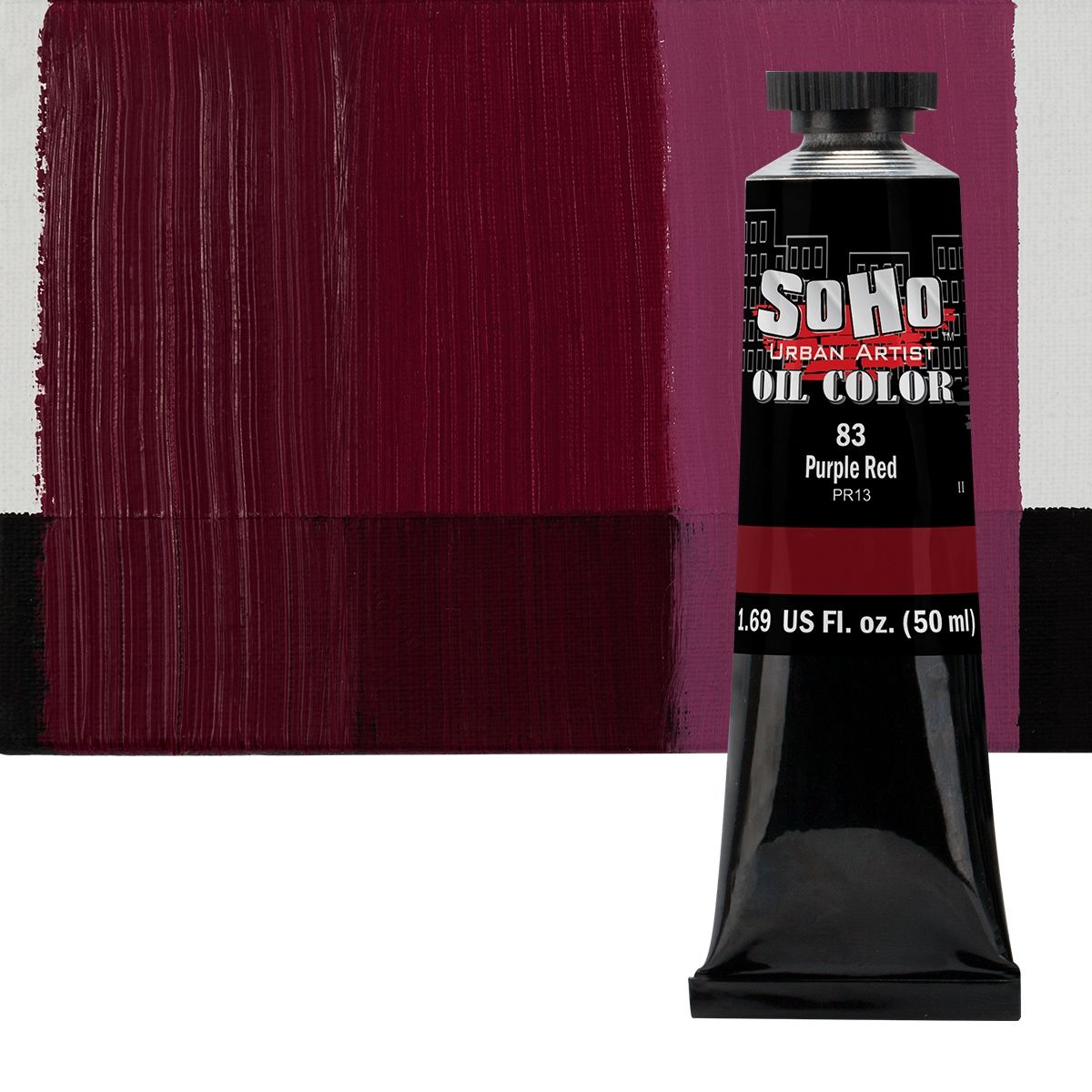 Soho Artist Oil Color Purple Red, 50ml Tube | Jerry's Artarama