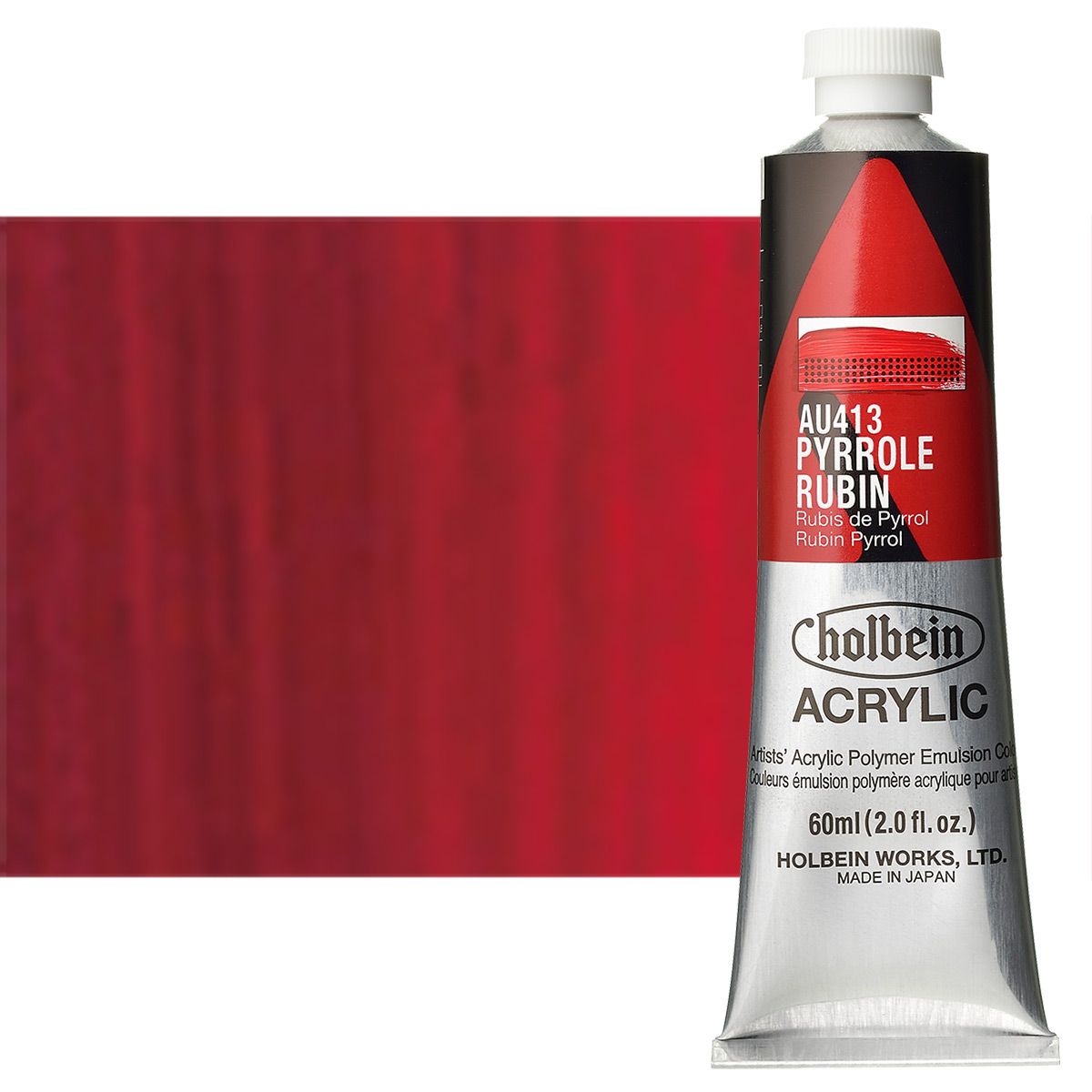 Holbein Heavy Body Acrylic 60ml Pyrrole Rubin | Jerry's Artarama