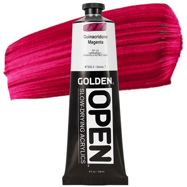GOLDEN Open Acrylic Paints Quinacridone Magenta 5 oz | Jerry's Artarama