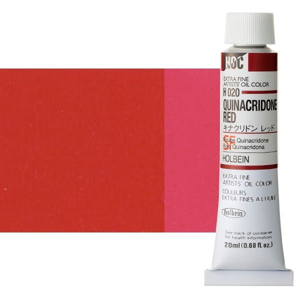 Holbein Extra-Fine Artists' Oil Color 20 ml Tube - Quinacridone Red | Jerry's Artarama