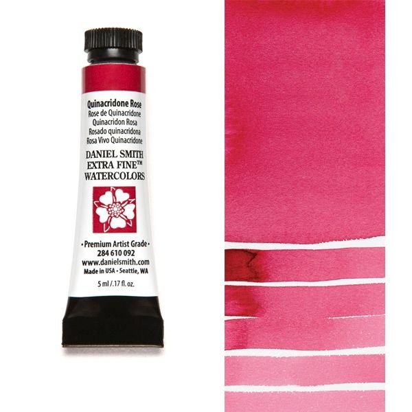 Daniel Smith Extra Fine Watercolor - Quinacridone Rose, 5 ml Tube ...