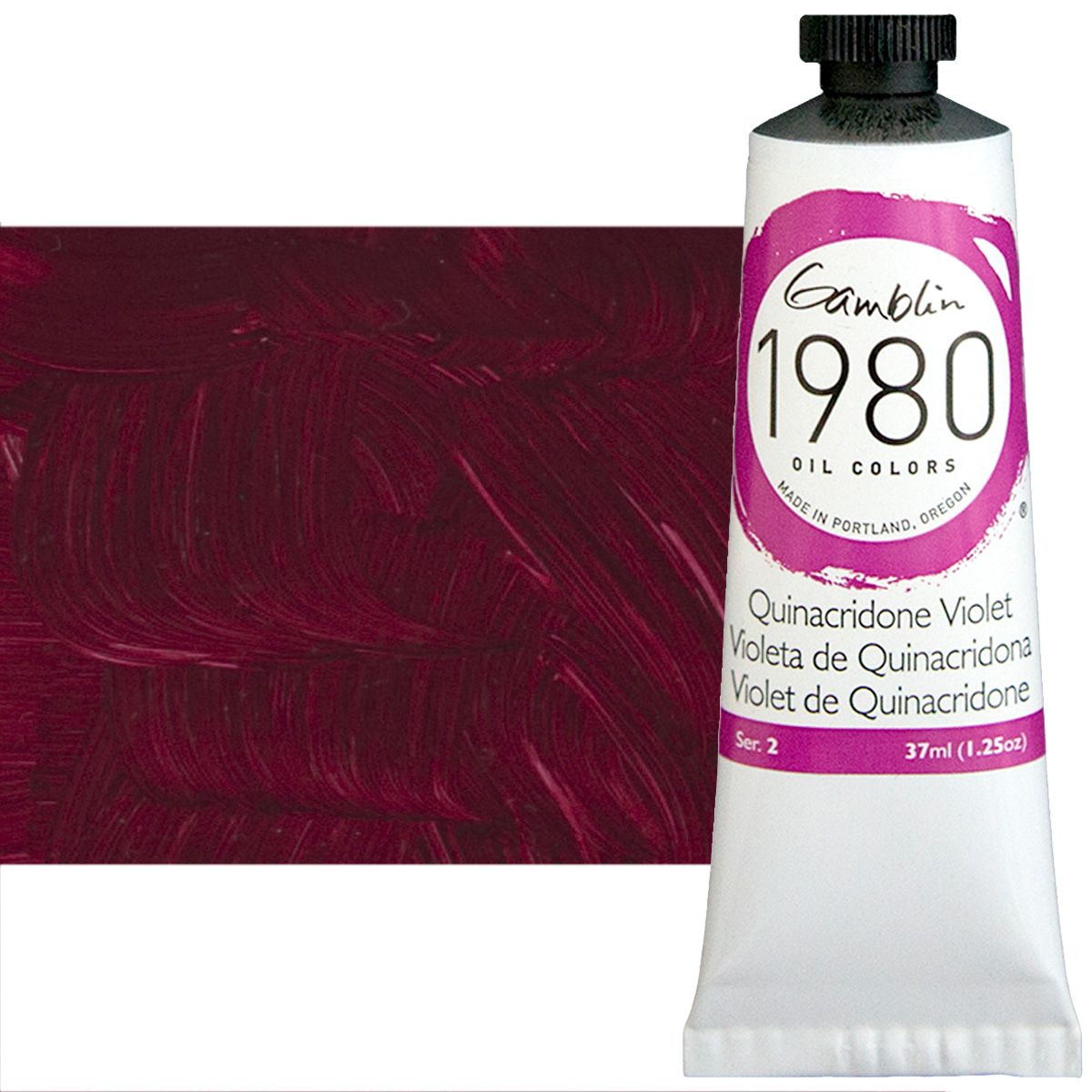 Gamblin 1980 Oil Colors - Quinacridone Violet, 37ml Tube | Jerry's Artarama