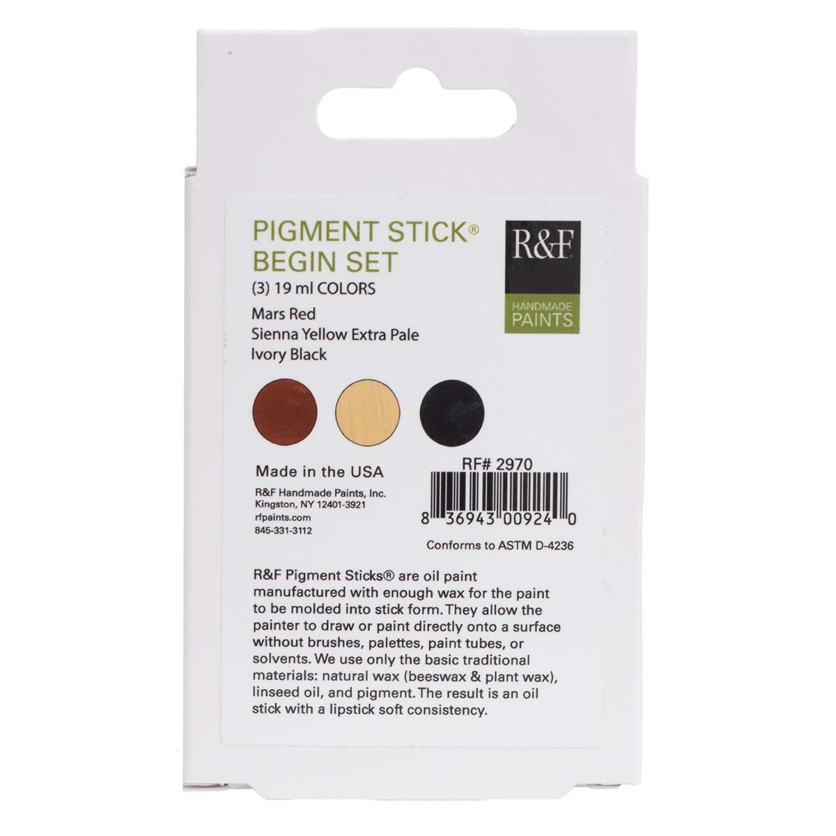 R&F Pigment Sticks Begin Set of 3 - Assorted Colors (19ml) | Jerry's ...