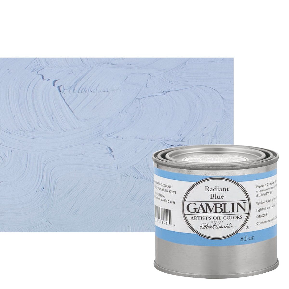 Gamblin Artists Oil - Radiant Blue, 8oz Can | Jerry's Artarama