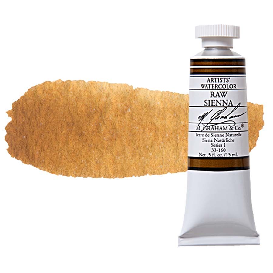 M. Graham Artists' Watercolor 15ml - Raw Sienna | Jerry's Artarama