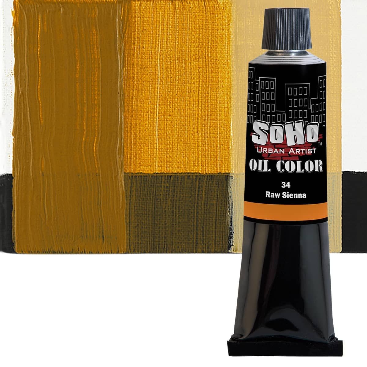 Soho Artist Oil Color Raw Sienna, 170ml Tube | Jerry's Artarama