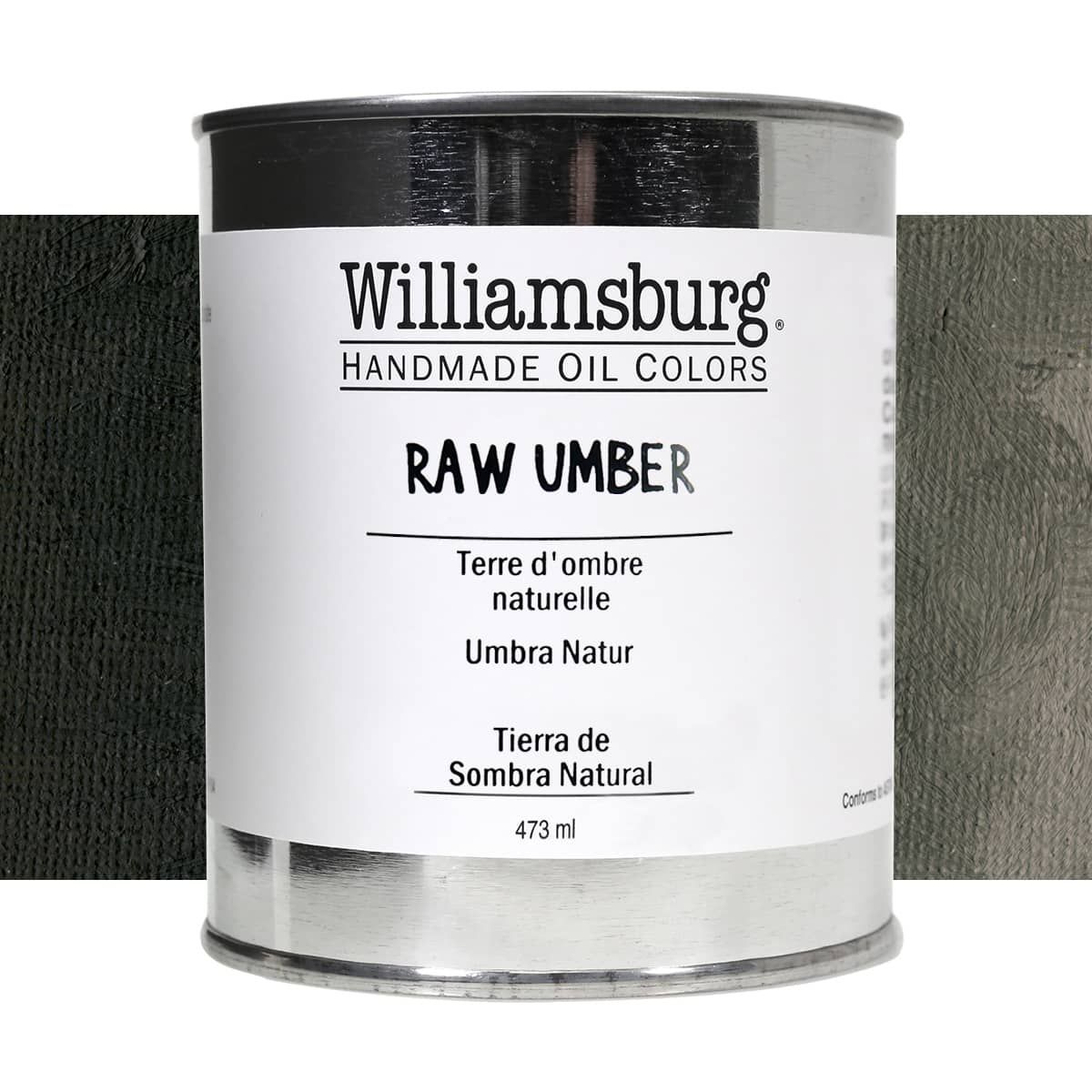 Williamsburg Handmade Oil Paint - Raw Umber, 473ml Can | Jerry's Artarama