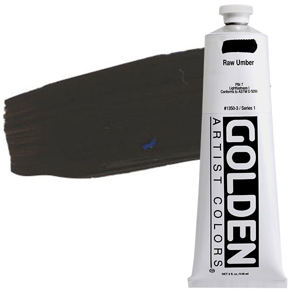 GOLDEN Heavy Body Acrylics - Raw Umber, 5oz Tube | Jerry's Artarama